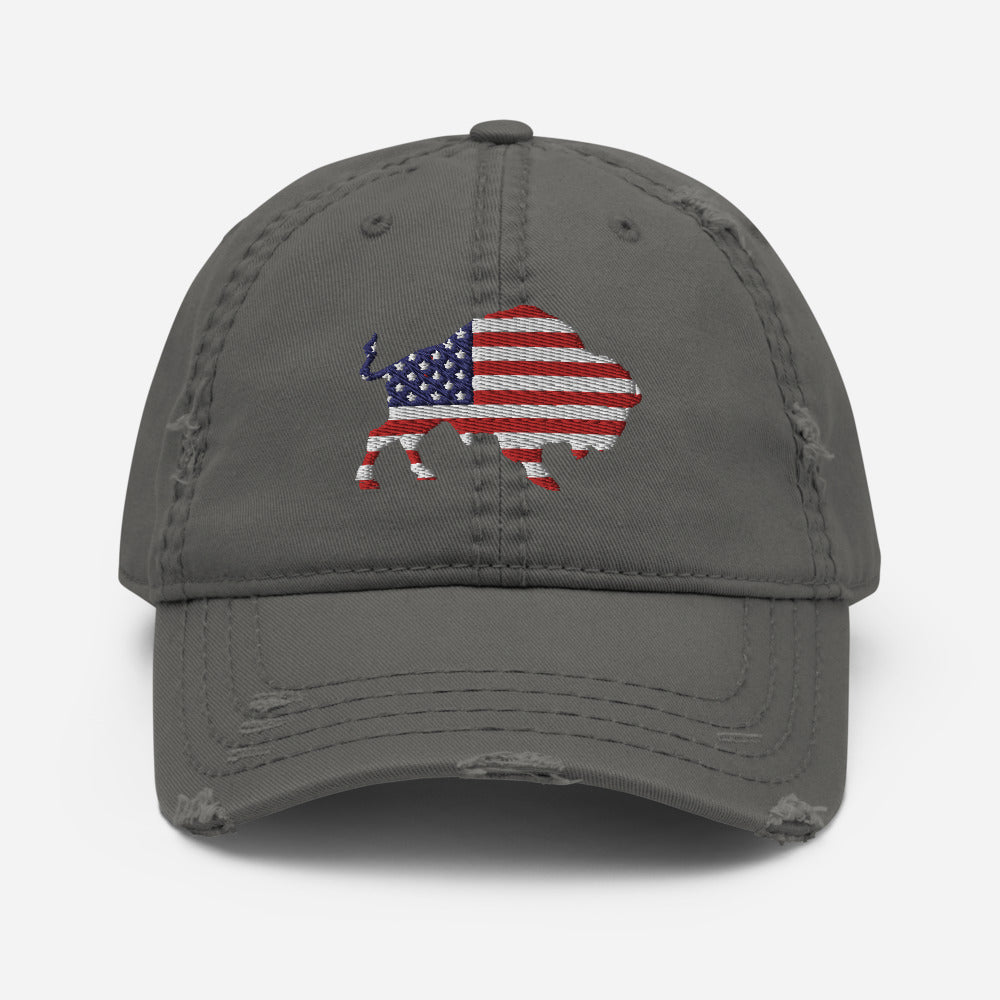Distressed Hat - American Buffalo – Wild Leap